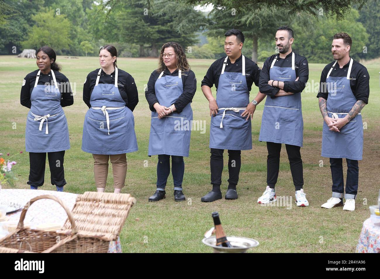 TOP CHEF, from left: contestants Victorie Gouloubi, Charbel Sara ...