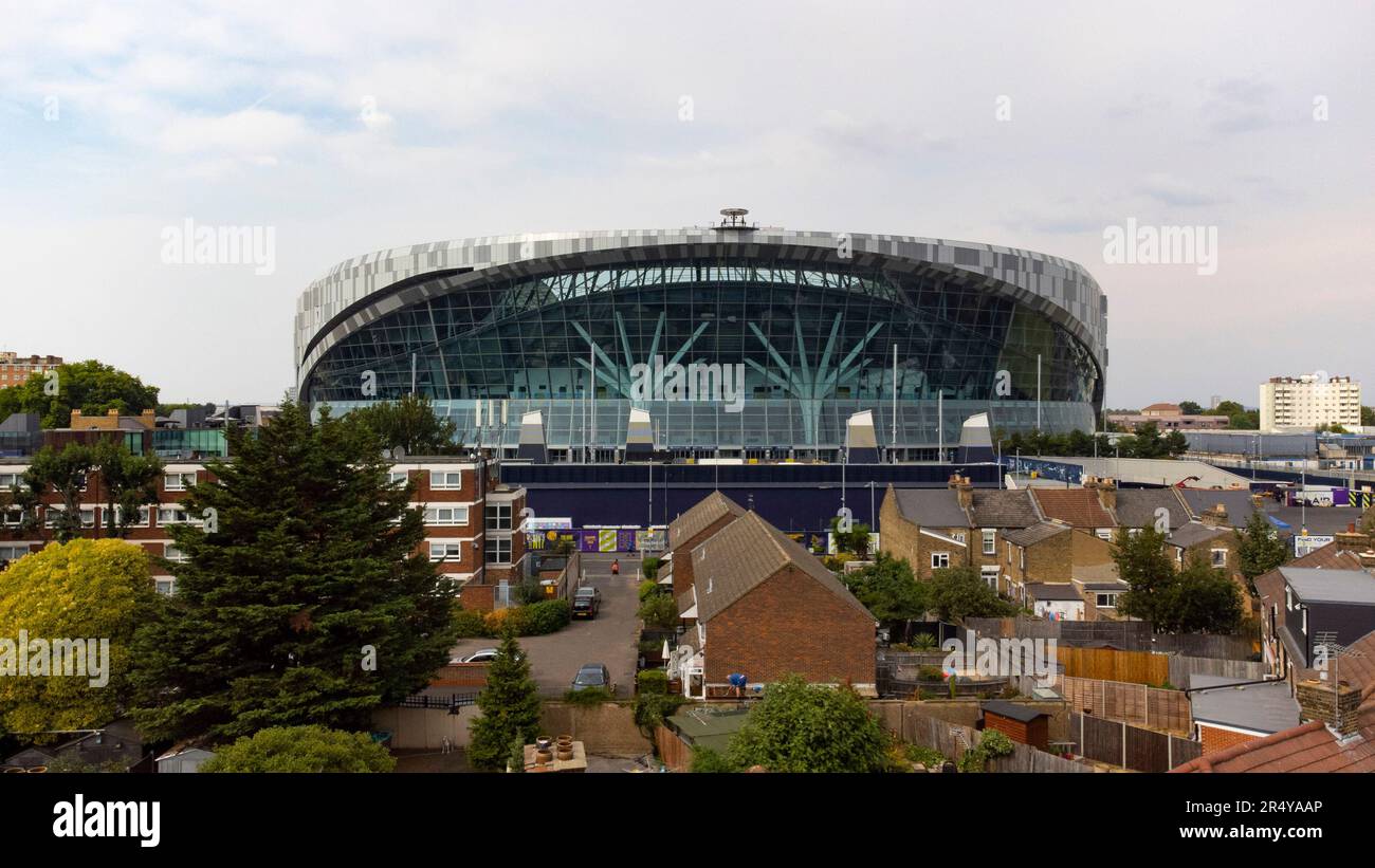 Aerial view of Tottenham Hotspur Stadium, home of Tottenham Hotspur FC ...