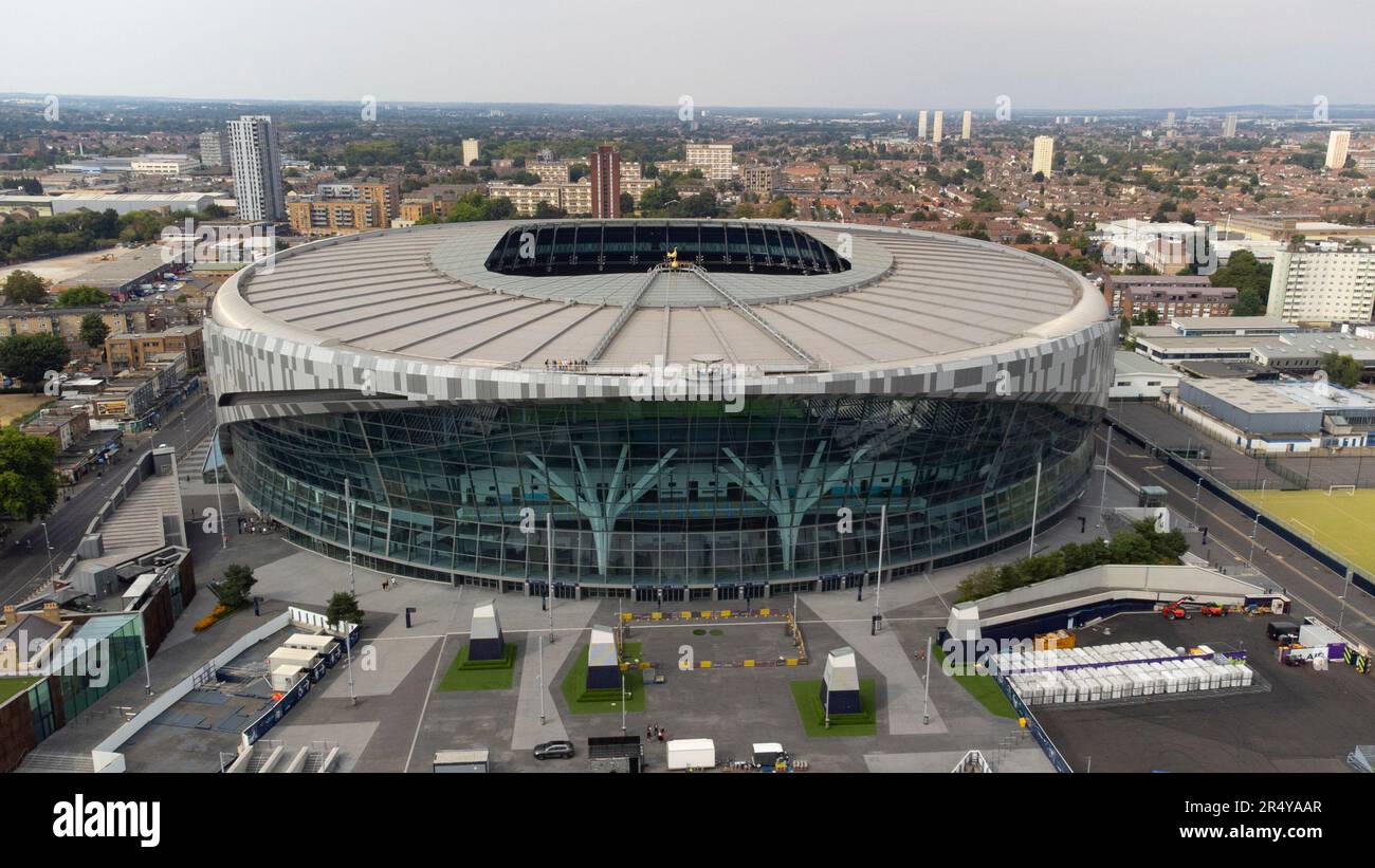 Aerial view of Tottenham Hotspur Stadium, home of Tottenham Hotspur FC ...