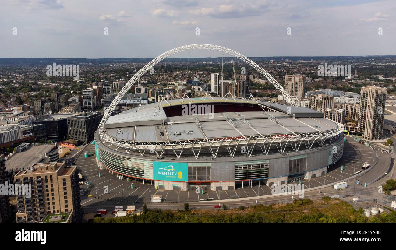 Aerial view of Wembley Stadium, England’s National Stadium, home of the ...