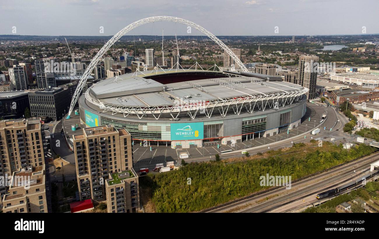 Aerial view of wembley stadium hi-res stock photography and images - Alamy