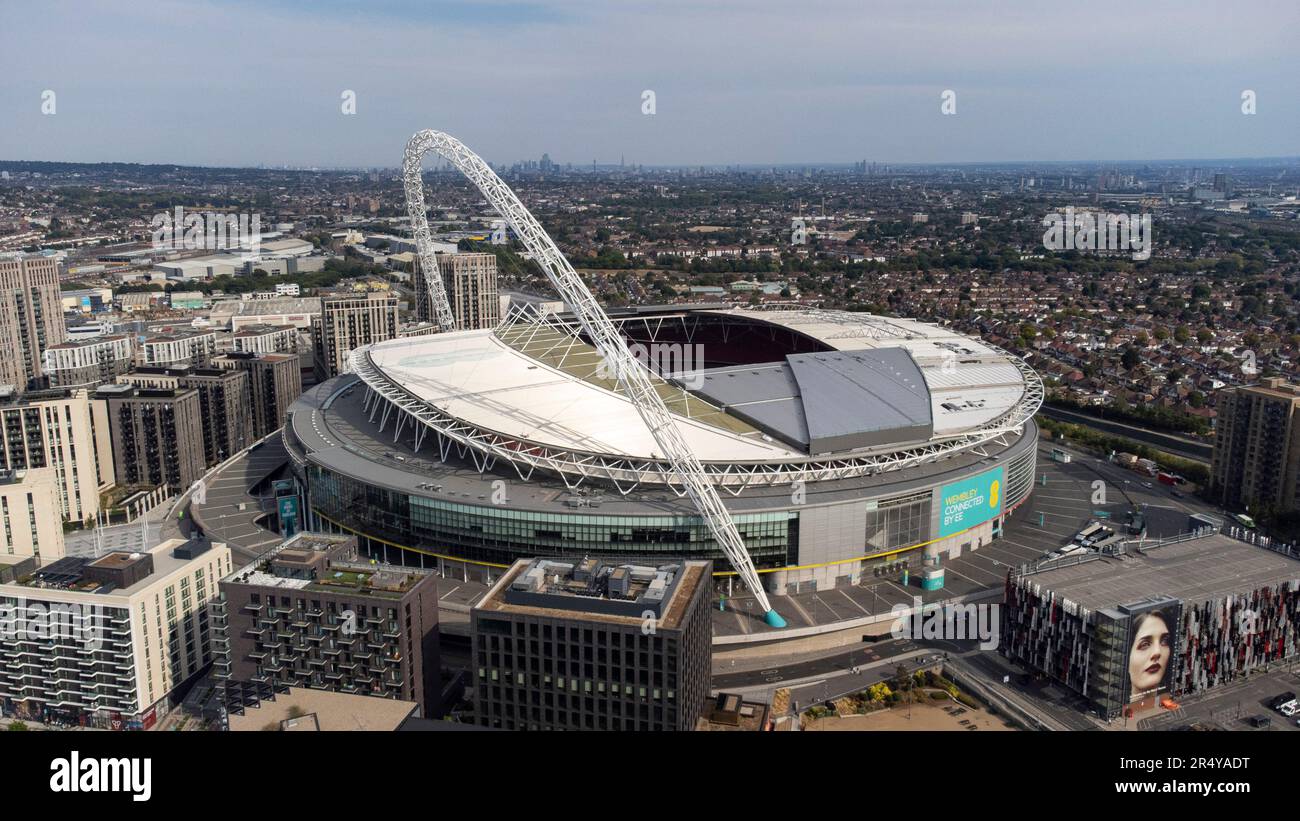 Aerial view of wembley stadium hi-res stock photography and images - Alamy