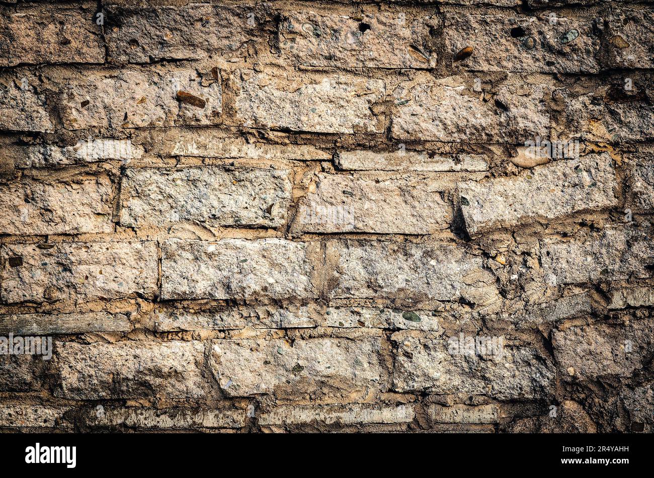 Old stone and brick texture. Wall background in vintage style Stock ...