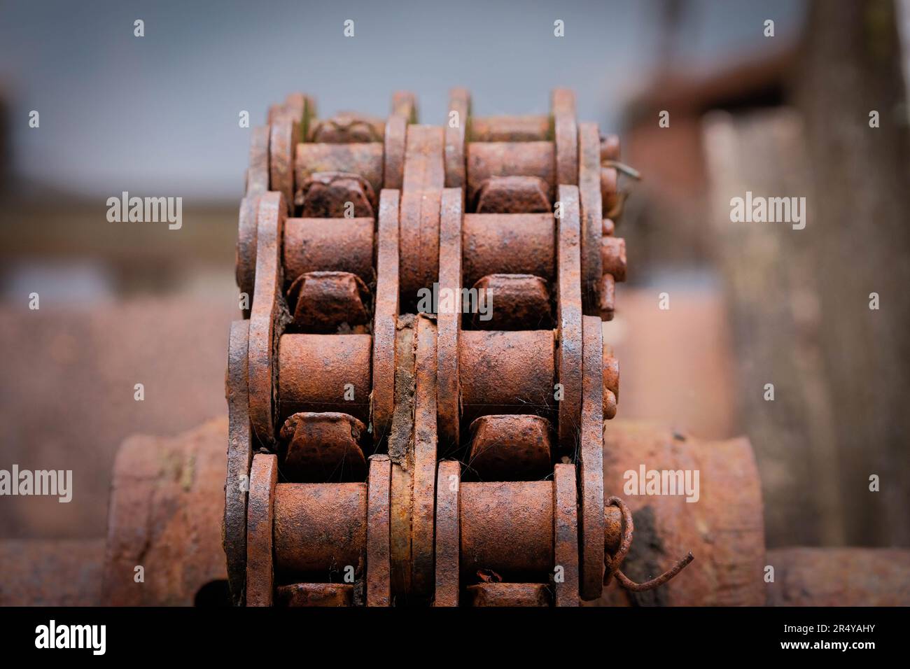 Rusted old gears and chain in Ketchican, Alaska Stock Photo - Alamy