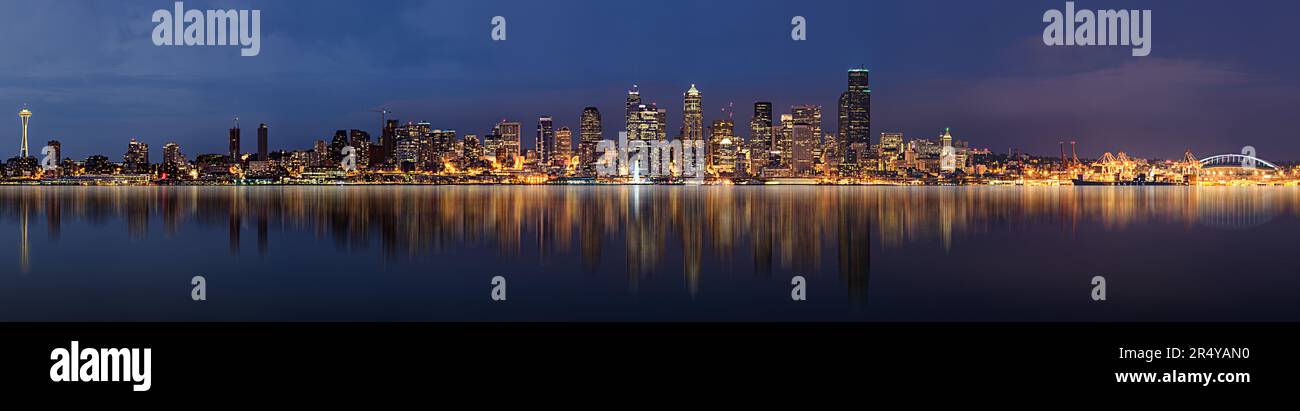Seattle Skyline Panorama Stock Photo - Alamy
