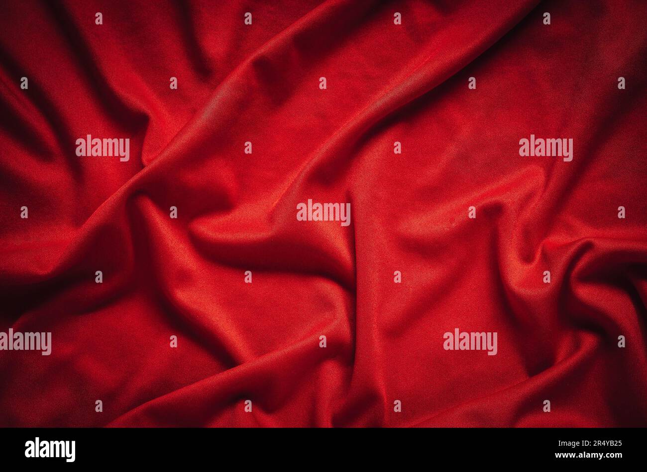 Wrinkled fabric texture. Close-up of soft cotton cloth, may be used as ...