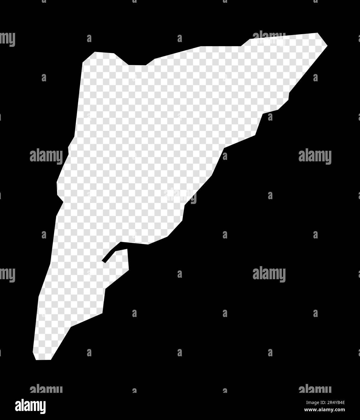 Stencil map of Salt Cay, Turks Islands. Simple and minimal transparent map of Salt Cay, Turks ...