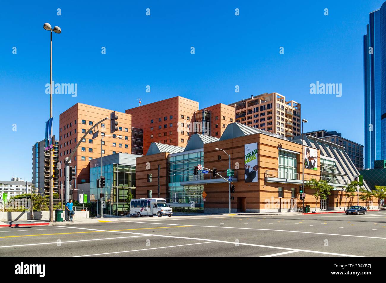 Los Angeles, USA - June 27, 2012: the Colburn school building downtown ...