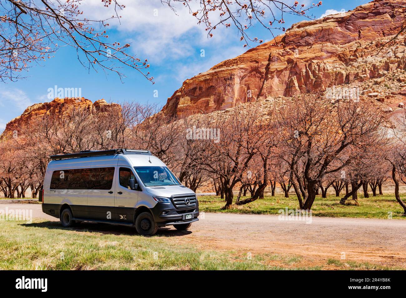 Airstream Interstate 24X 4WD campervan; Apricot orchard; Fuita; Capital ...
