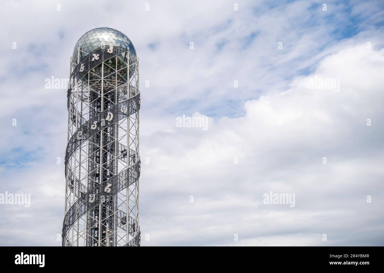 The Alphabetic Tower is a 130-meter-high tower in Batumi, Georgia ...