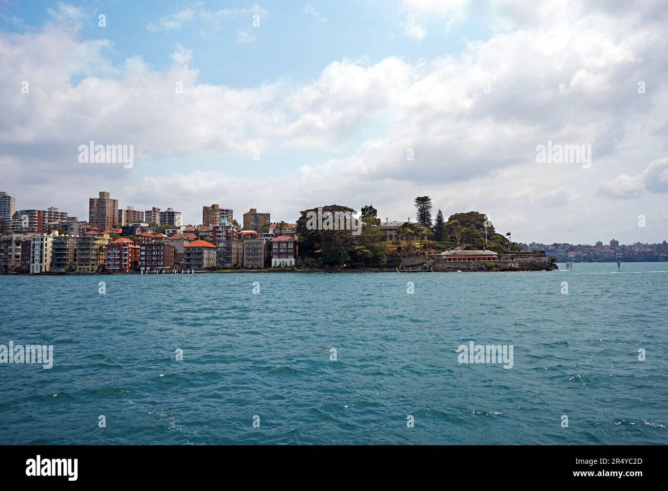View of Admiralty house and Kirribilli from the ferry, a harbourside ...