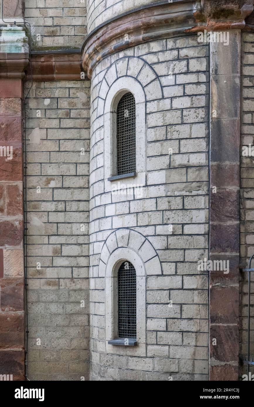Detail of the historic Basilica of St. Castor, Koblenz, Germany Stock ...