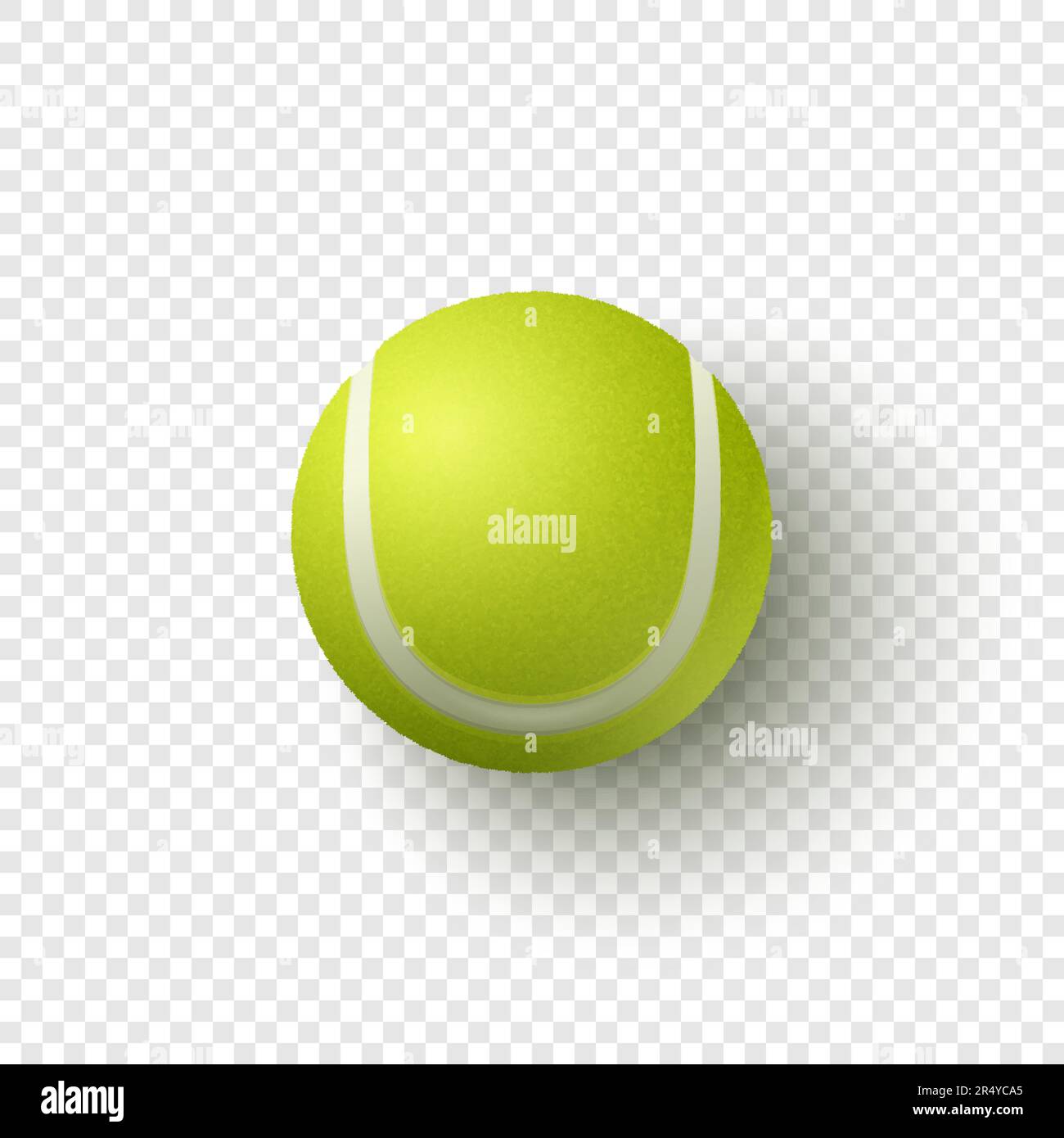 Vector 3d Realistic Green Textured Tennis Ball Icon Closeup Isolated ...