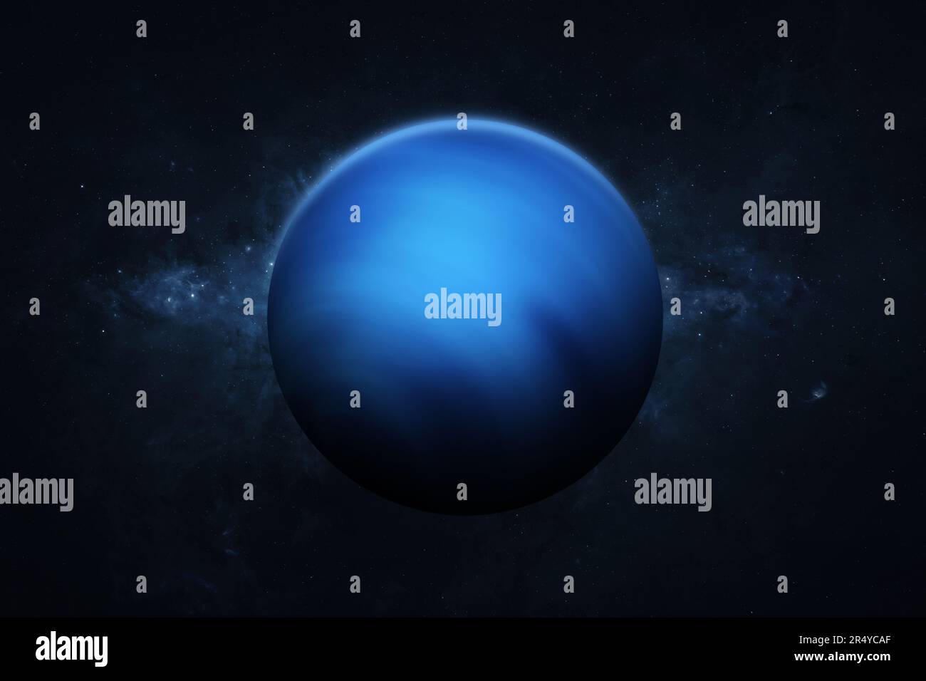 Neptune, galaxy and stars. View of Neptune - planet gas-giant of the ...