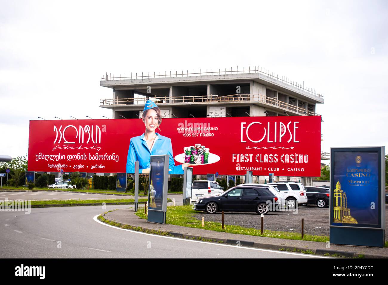 Eclipse Casino outdoor billboard adverttisement in Batumi Georgia Stock ...