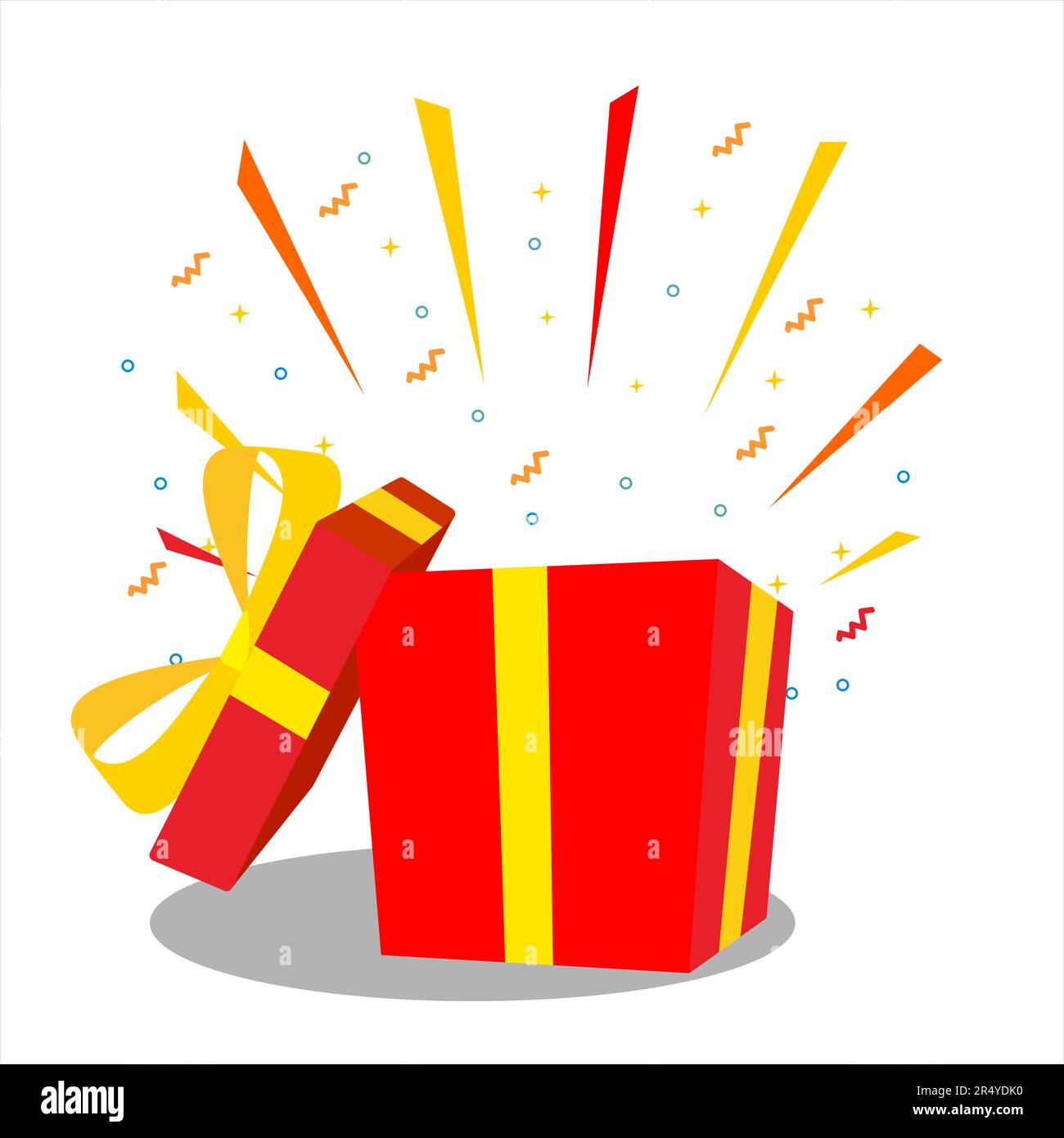 surprise gift box vector with white bow suitable for use on birthday ...