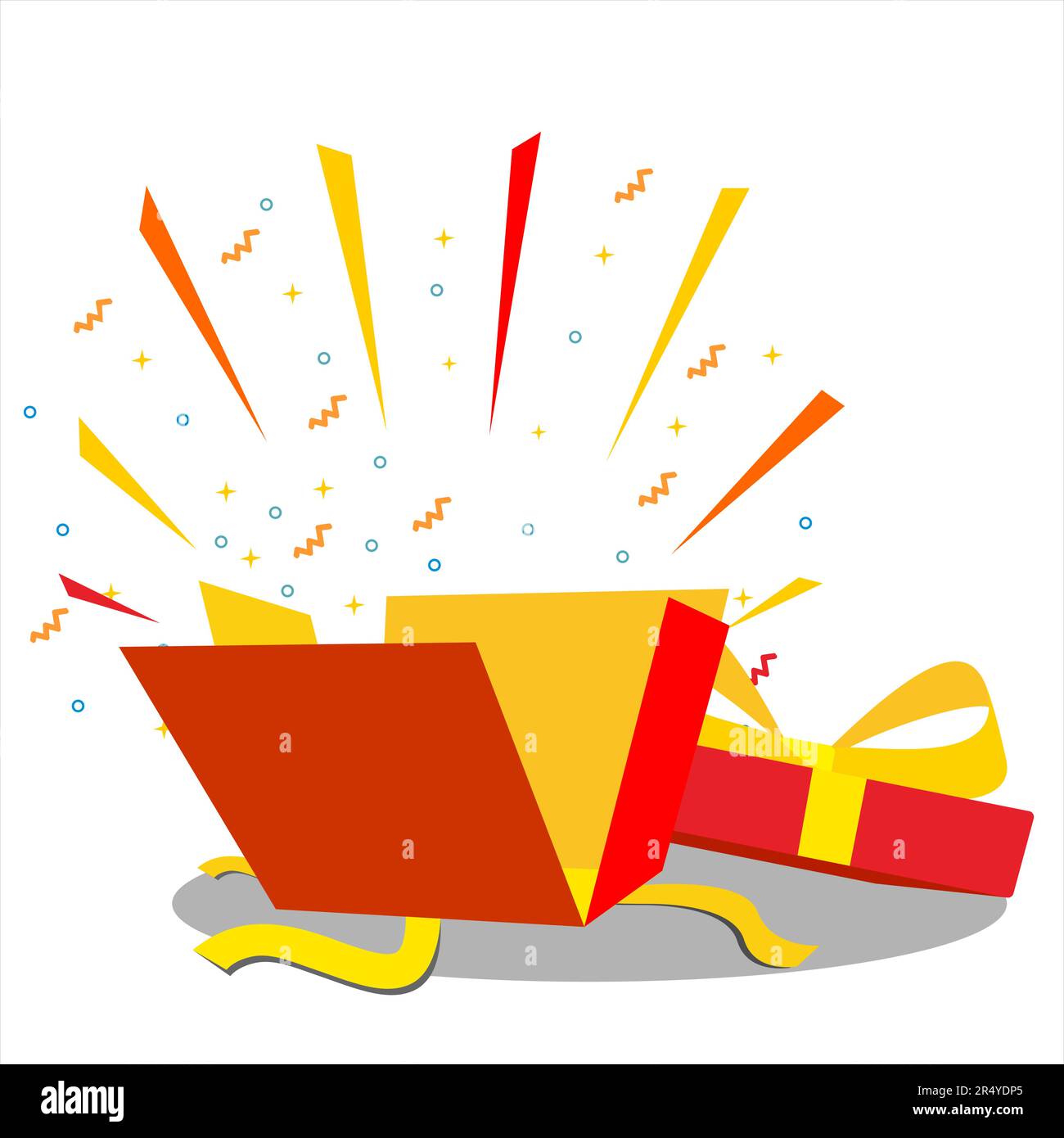 surprise gift box vector with white bow suitable for use on birthday ...