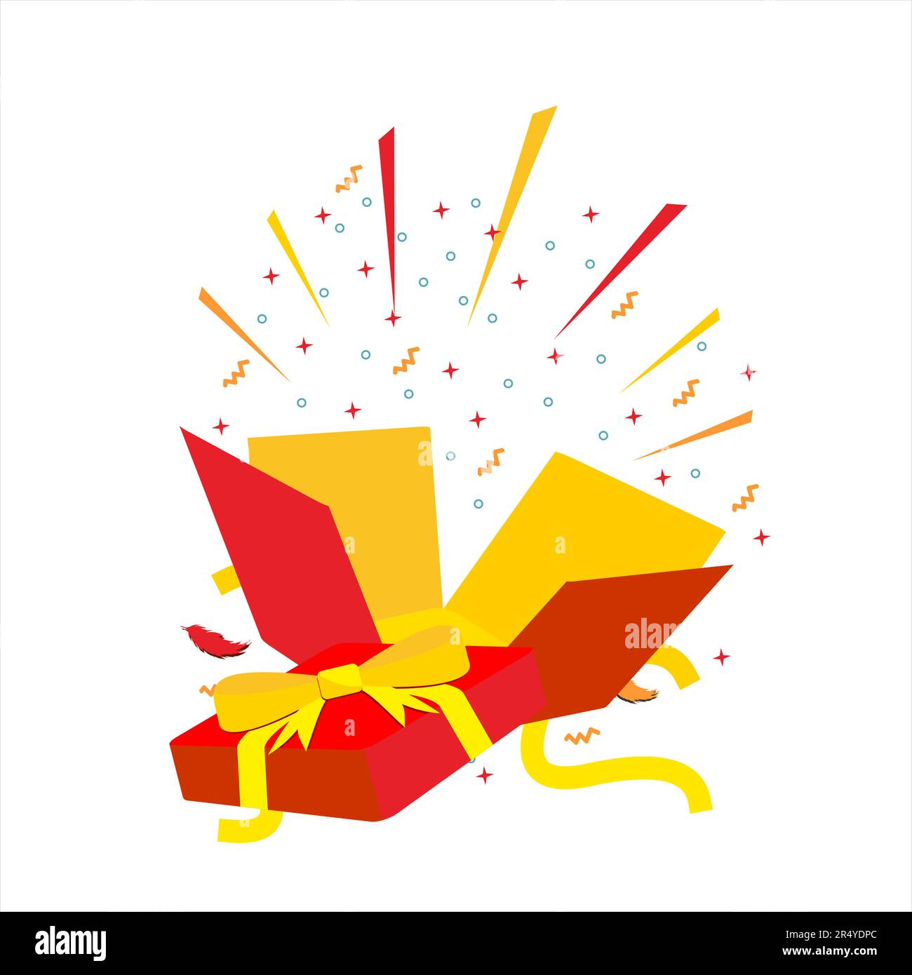 surprise gift box vector with white bow suitable for use on birthday ...