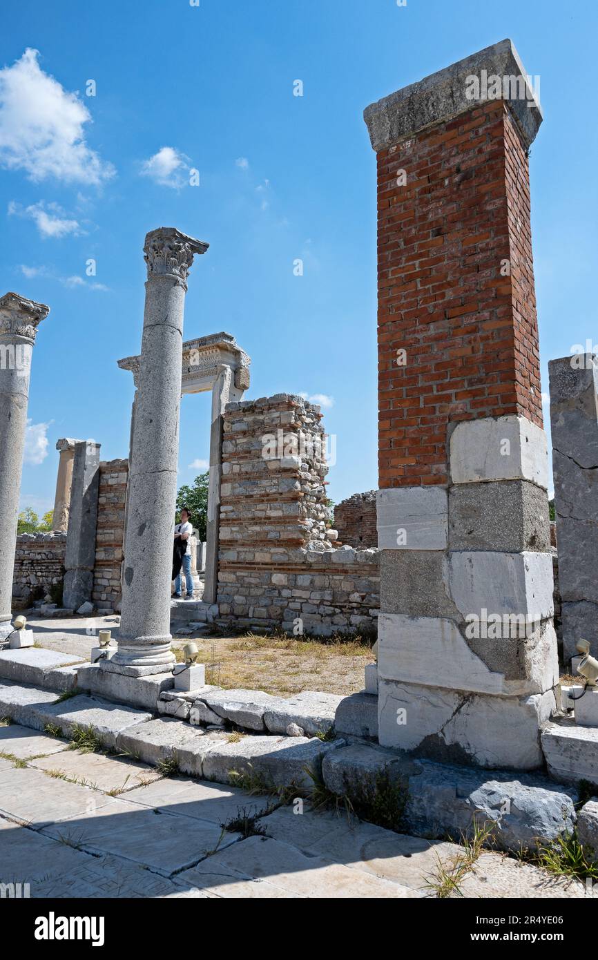 Masonry details from the ruins of the 6th century Basilica of St. John ...