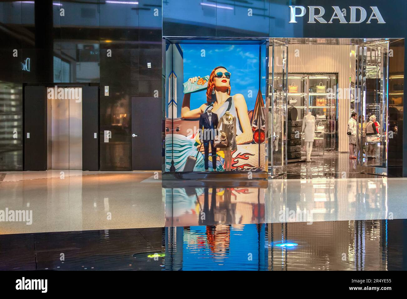 Las Vegas, USA - June 15, 2012: Prada shop in Crystals Mall in Las ...
