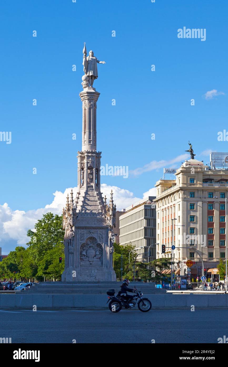 Madrid, Spain - June 06 2018: The Monument to Christopher Columbus (Spanish: Monumento a ...
