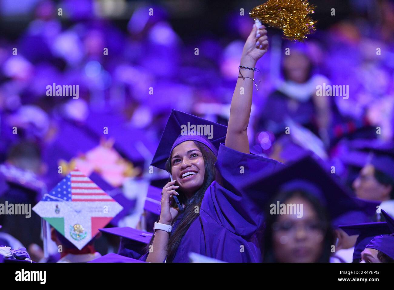 New York, USA. 30th May, 2023. A graduating student in cap and gown ...