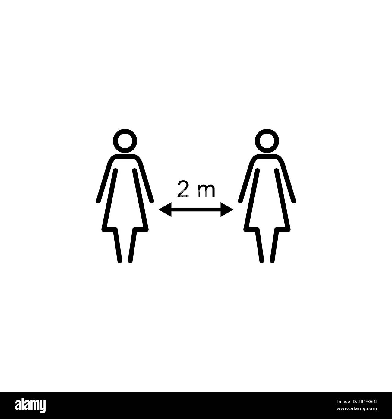 Social distancing icon. social distance icon. self quarantine sign ...