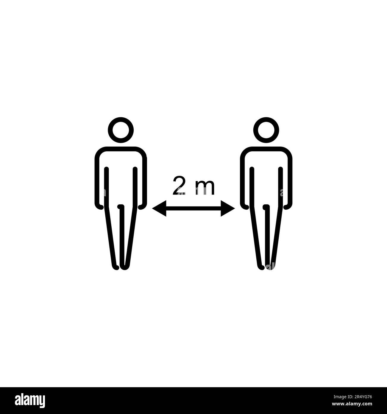Social distance icon vector. social distancing icon. self quarantine ...
