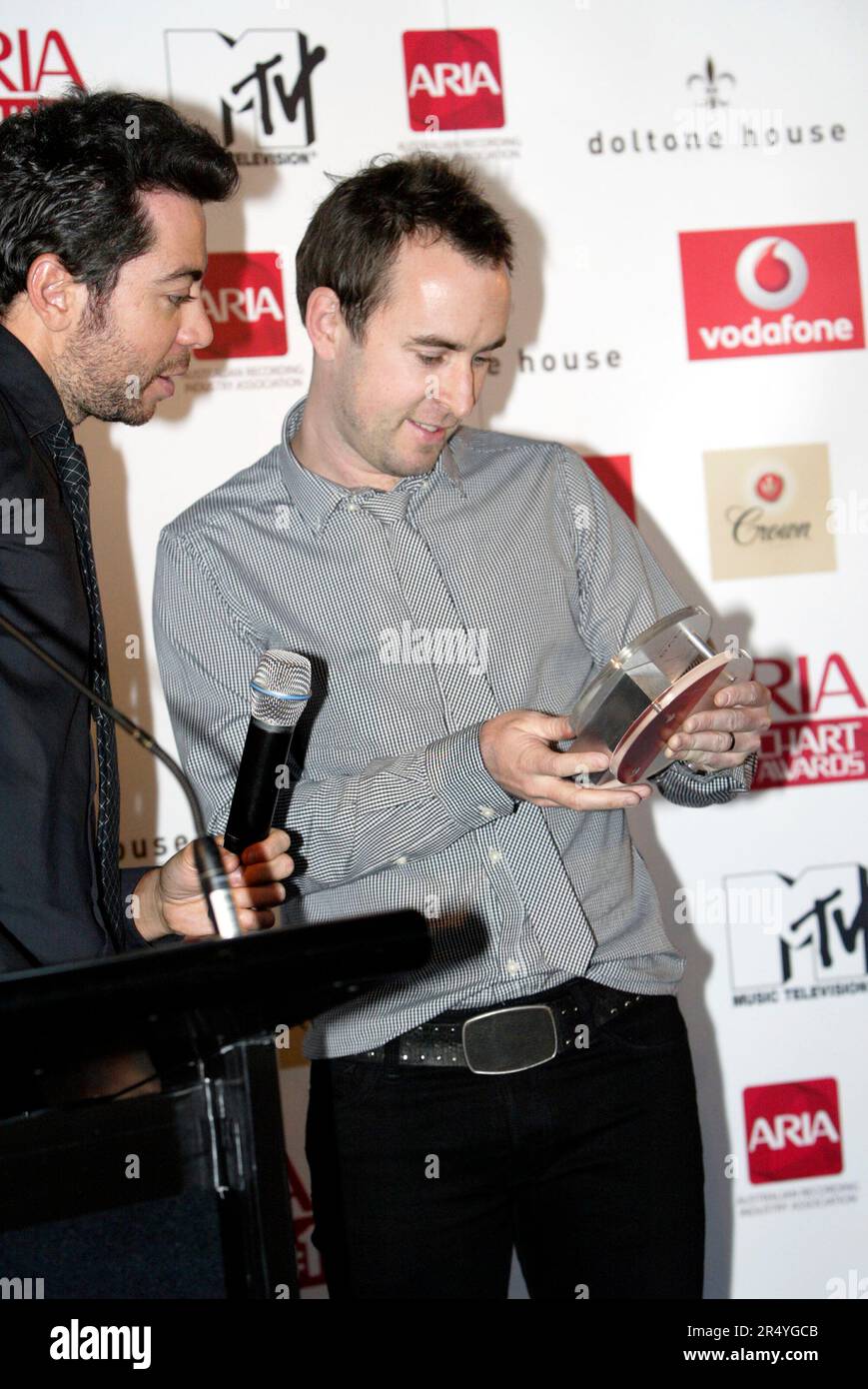 Damien Leith and James Mathieson at the 6th annual ARIA (Australian ...