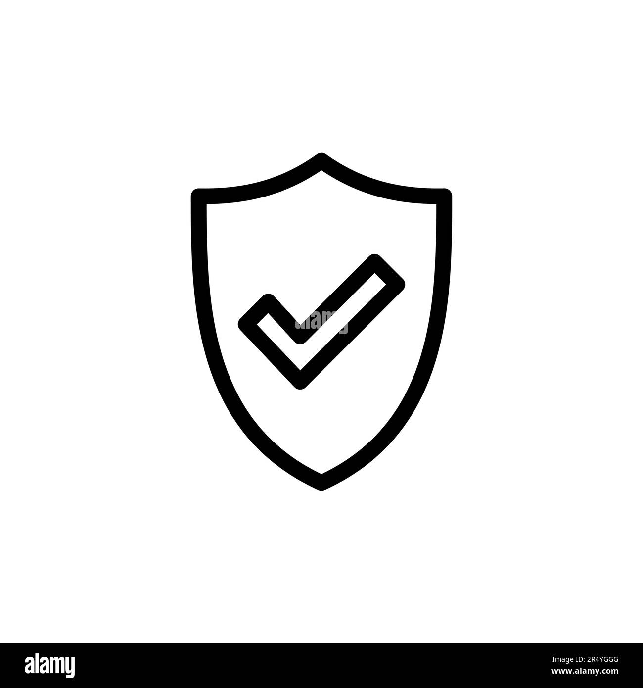 Shield check mark icon vector. Protection approve sign. Safe icon ...