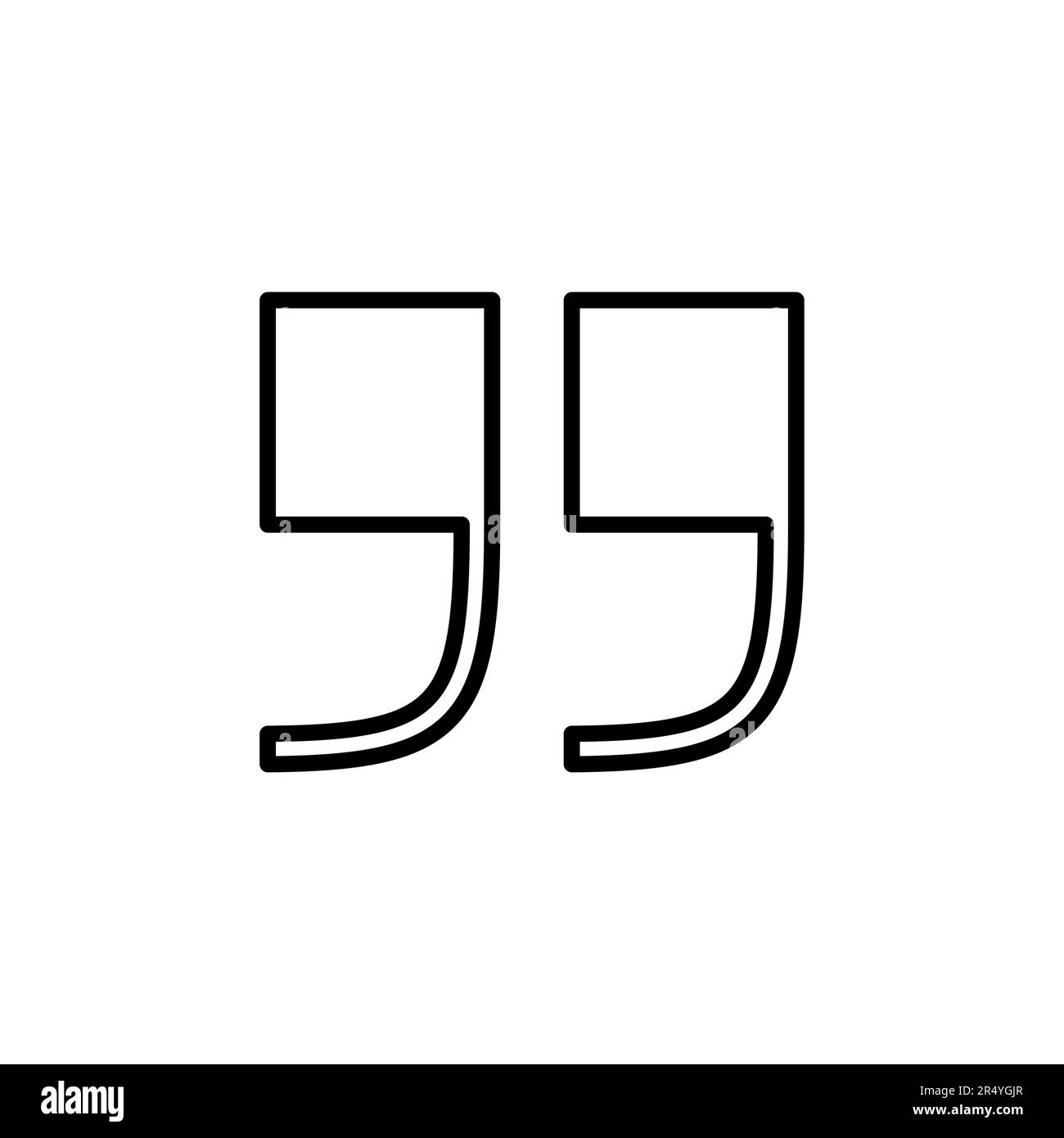 Quote icon vector. Quotation mark symbol Stock Vector Image & Art - Alamy