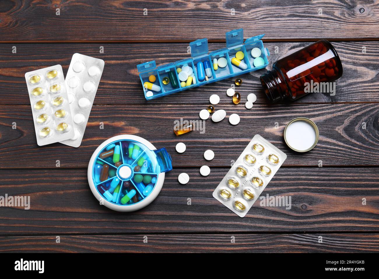 Top view table medicaments hi-res stock photography and images - Alamy