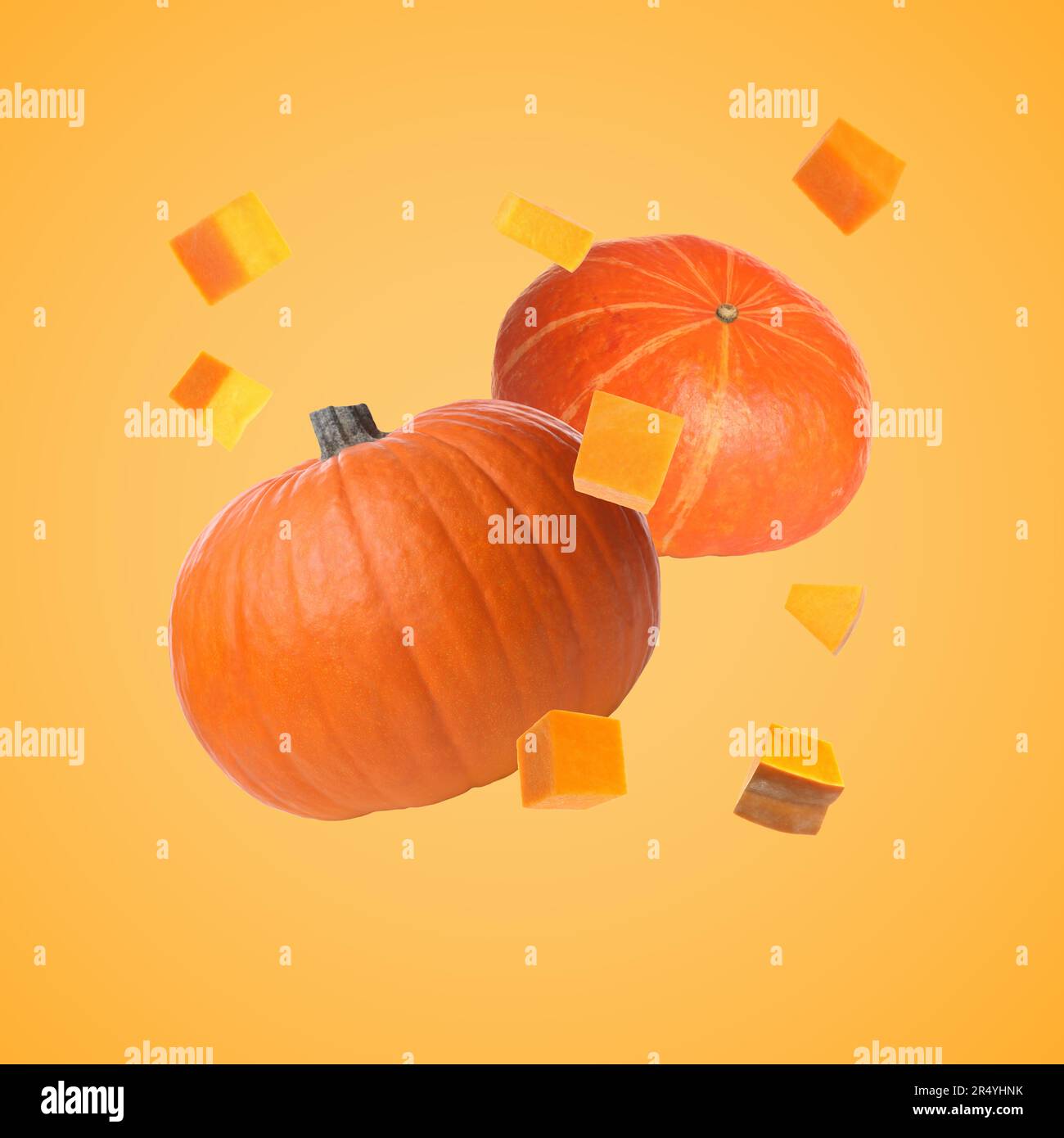 Background falling pumpkins hi-res stock photography and images - Alamy
