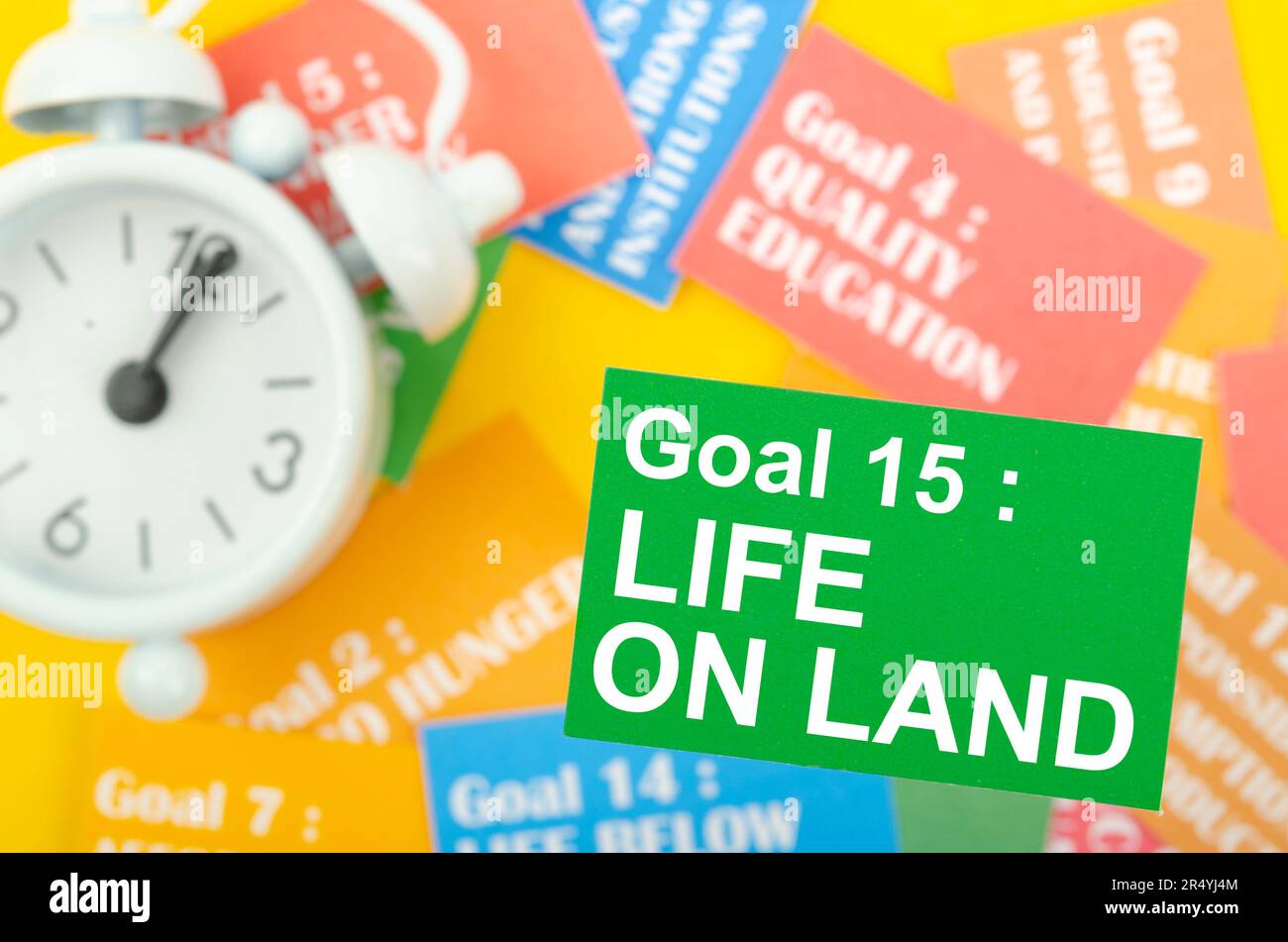 Goal 15 : Life on Land. The SDGs 17 development goals environment ...