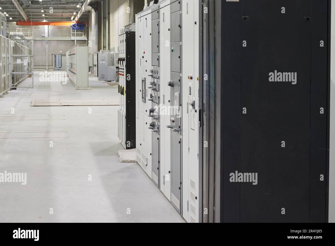 Electrical Switchgear, Industrial Switching Room of Power Plant Stock ...