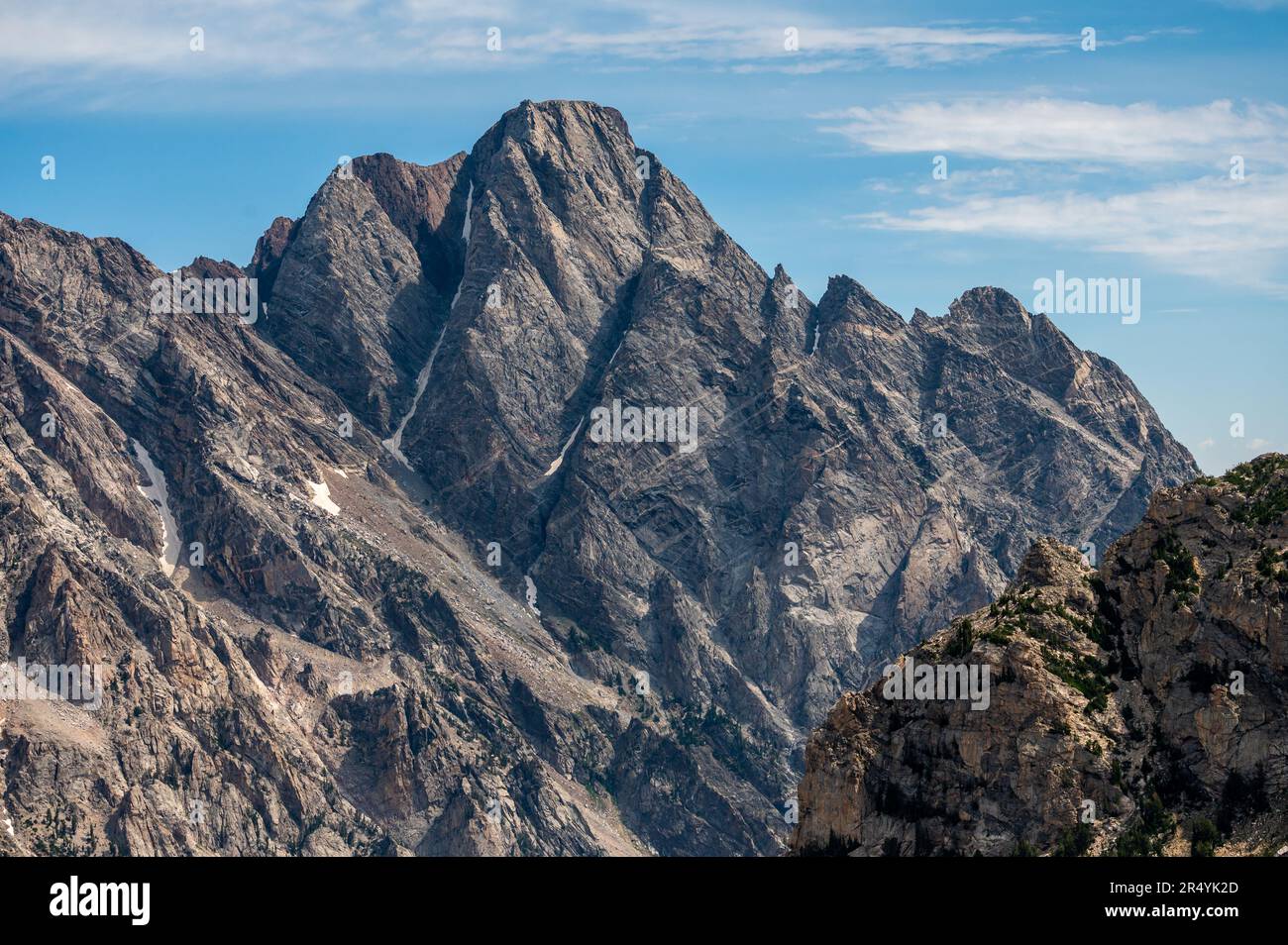 Stridations of Rock Scar The Back of Mt Moran In Grand Teton National ...