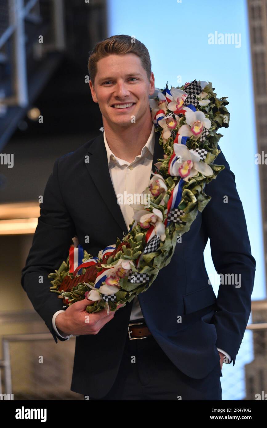 Photo by: NDZ/STAR MAX/IPx 2023 5/30/23 Josef Newgarden, winner of the ...