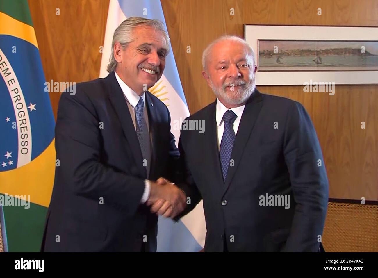 Presidents Alberto Fernández (Argentina) and Luiz Inácio Lula da Silva ...