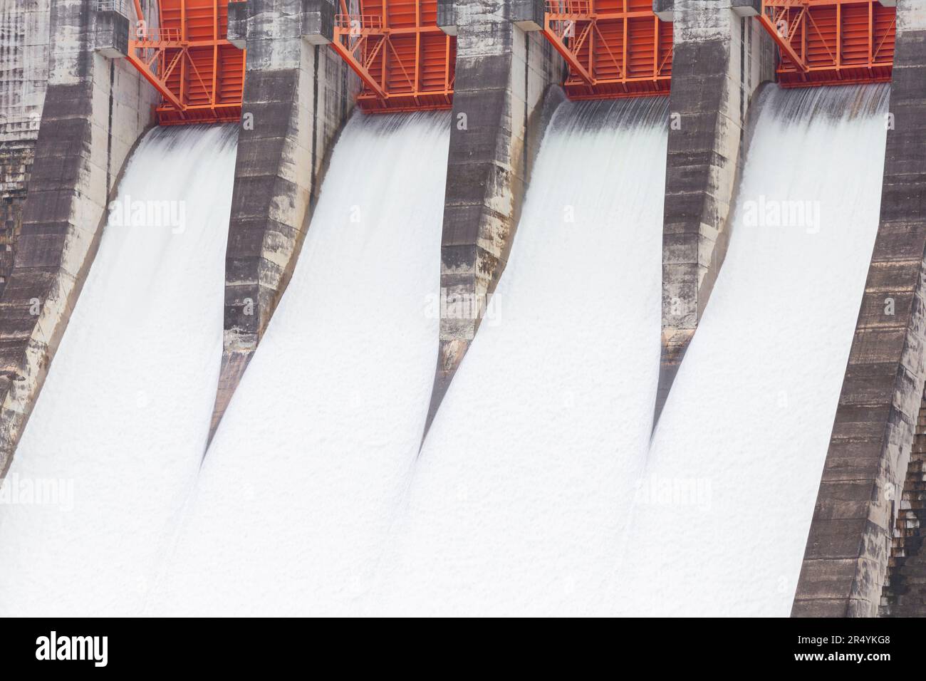 Draining water from the hydroelectric dam Stock Photo - Alamy