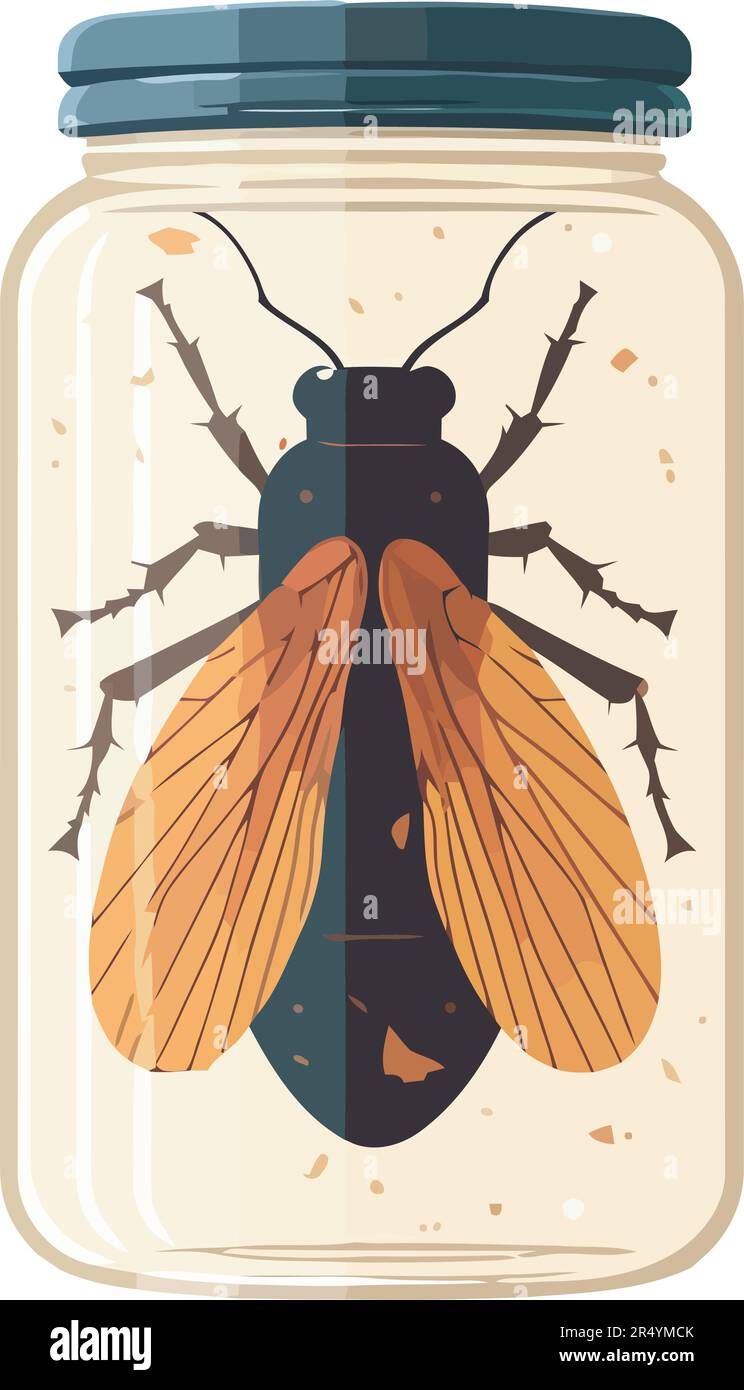 Small insect in bottle jar Stock Vector Image & Art - Alamy