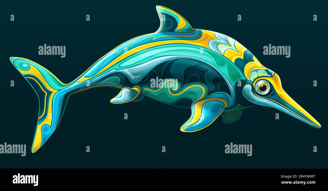 Illustration of an Ichthyosaurus Stock Photo - Alamy