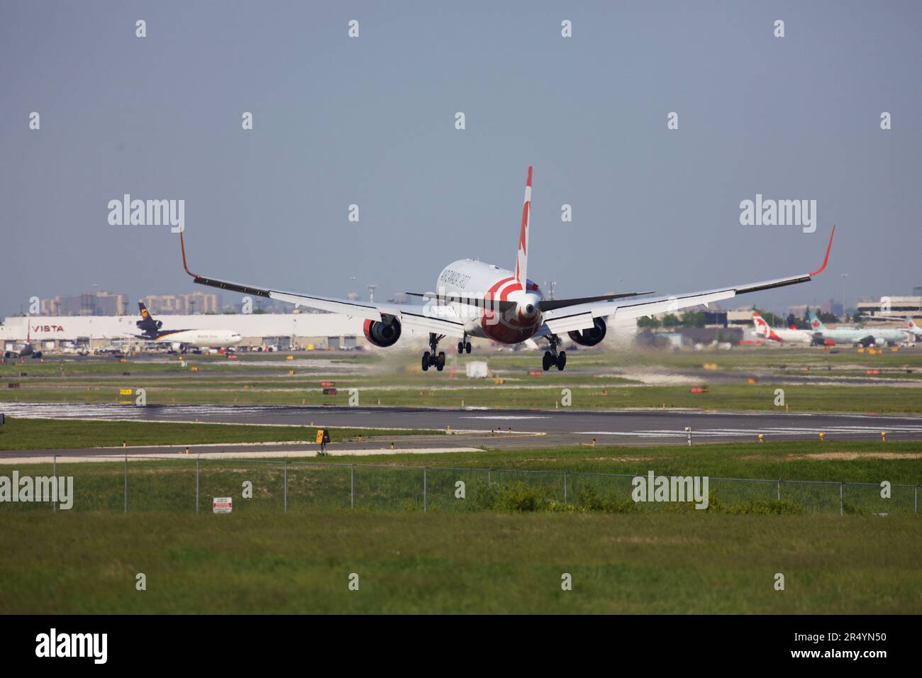 Air Canada Cargo Boeing 767 Landing at Pearson Airport Runway 06L Stock ...