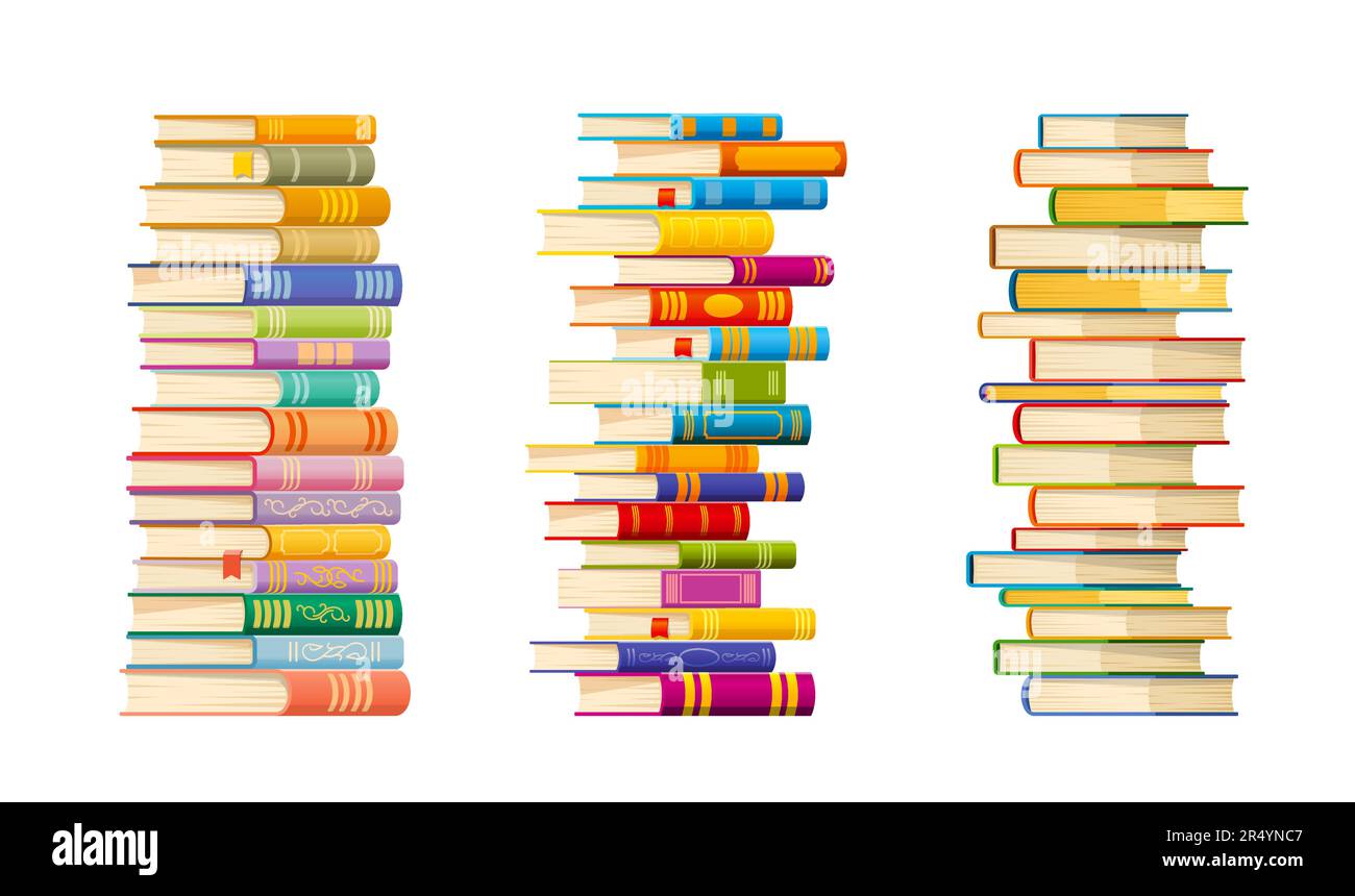 Piles books book Stock Vector Images - Alamy