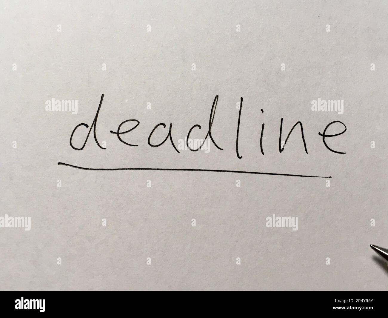 Deadline word symbol hi-res stock photography and images - Alamy