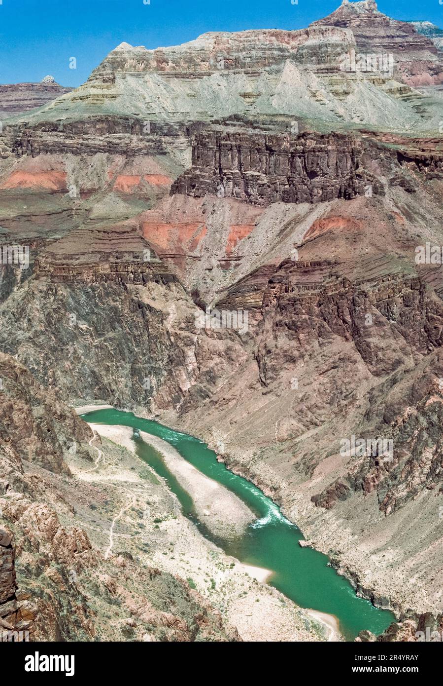 colorado river downstream from bright angel canyon viewed from south ...