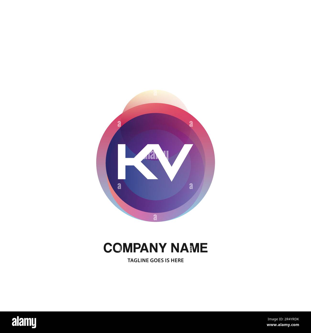 initial logo With Colorful Circle template vector Stock Vector Image ...