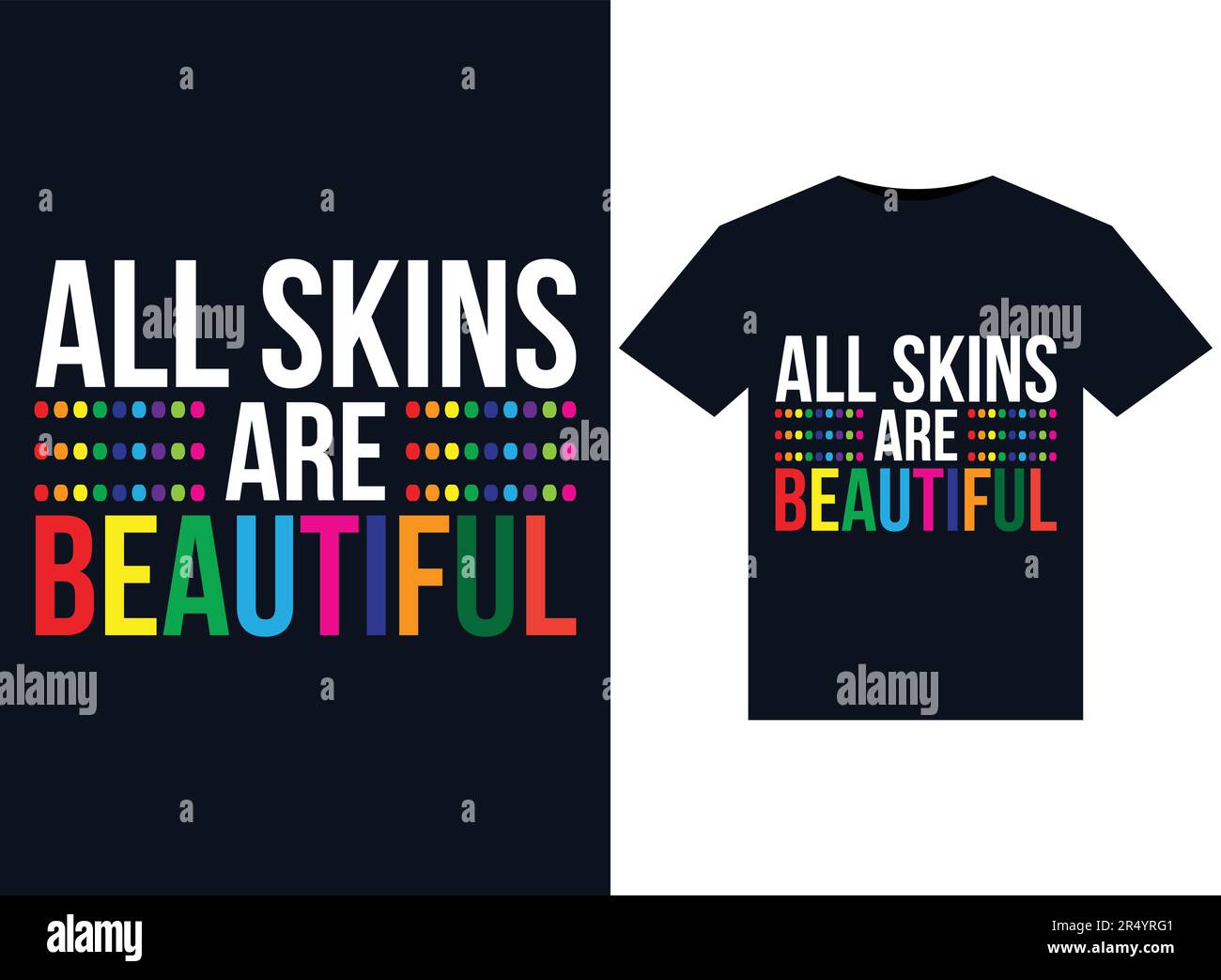 All Skins Are Beautiful illustrations for print-ready T-Shirts design ...