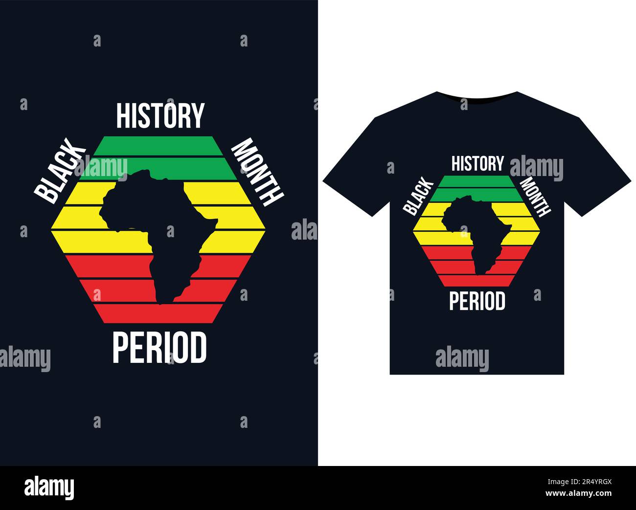 Black History Month Period illustrations for print-ready T-Shirts ...