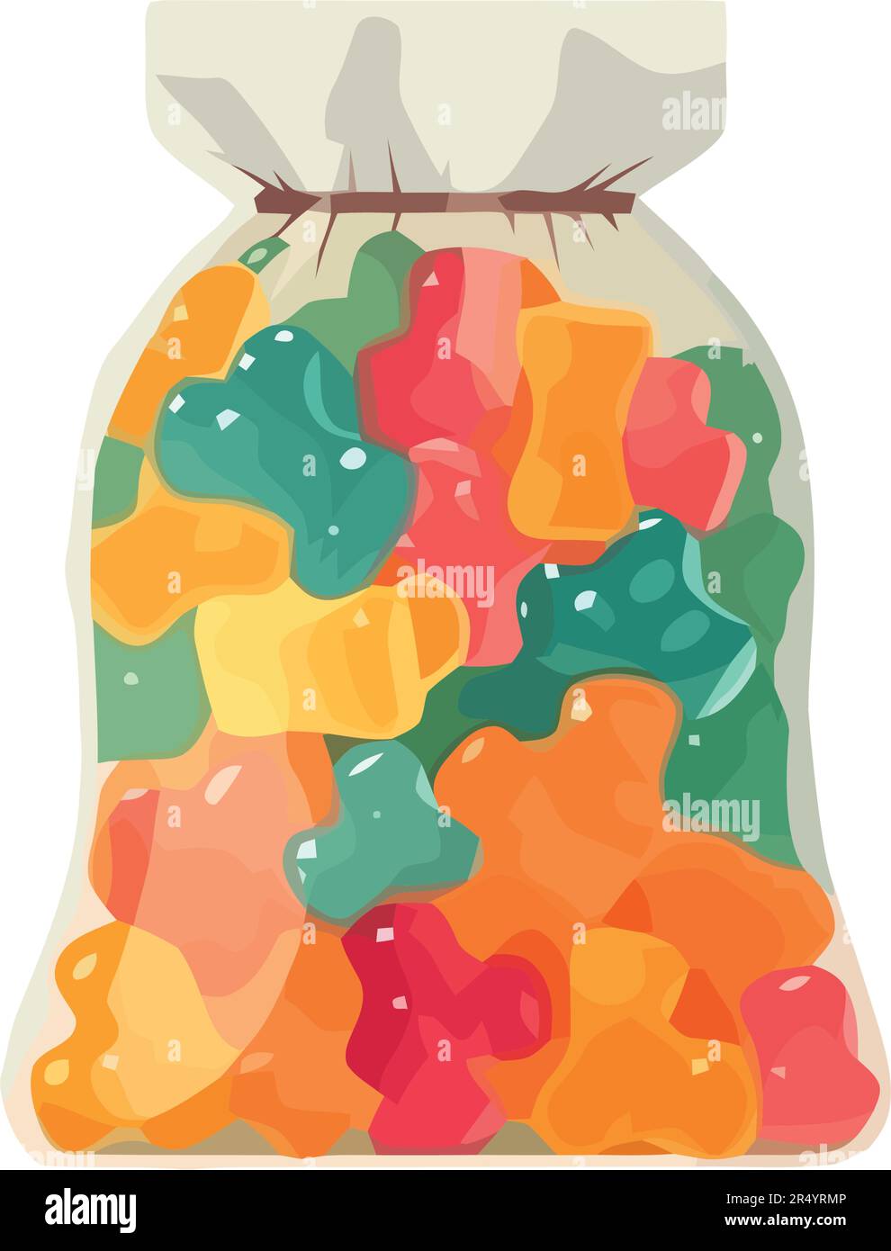 sweet candies snack in packet Stock Vector Image & Art - Alamy