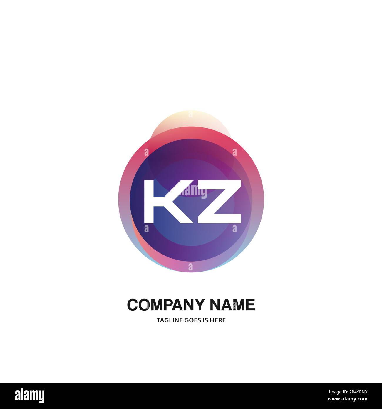 initial logo With Colorful Circle template vector Stock Vector Image ...